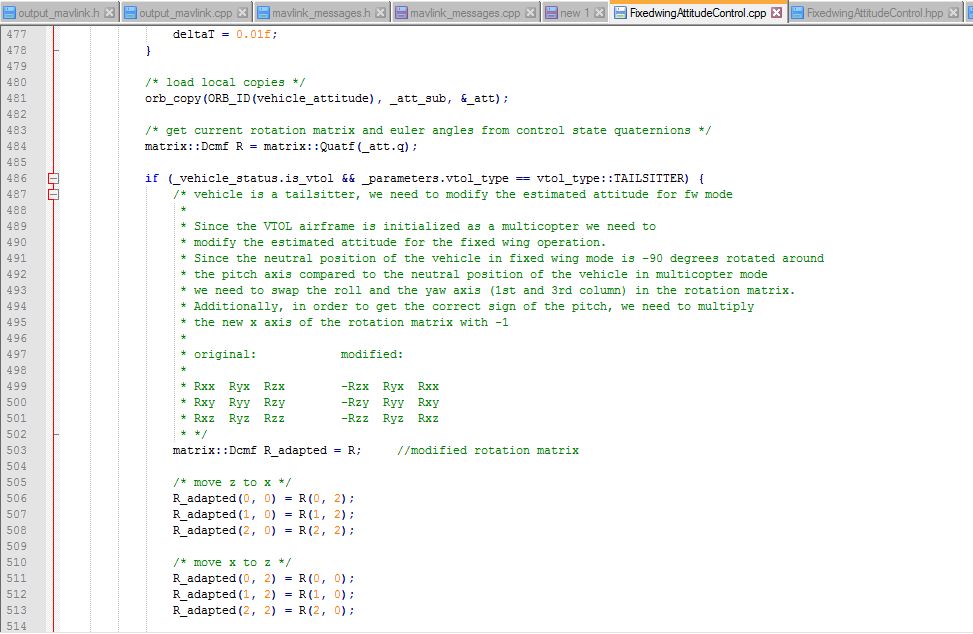 Tailsitter VTOL orientation in FW mode · Issue #10405 · PX4/PX4 ...
