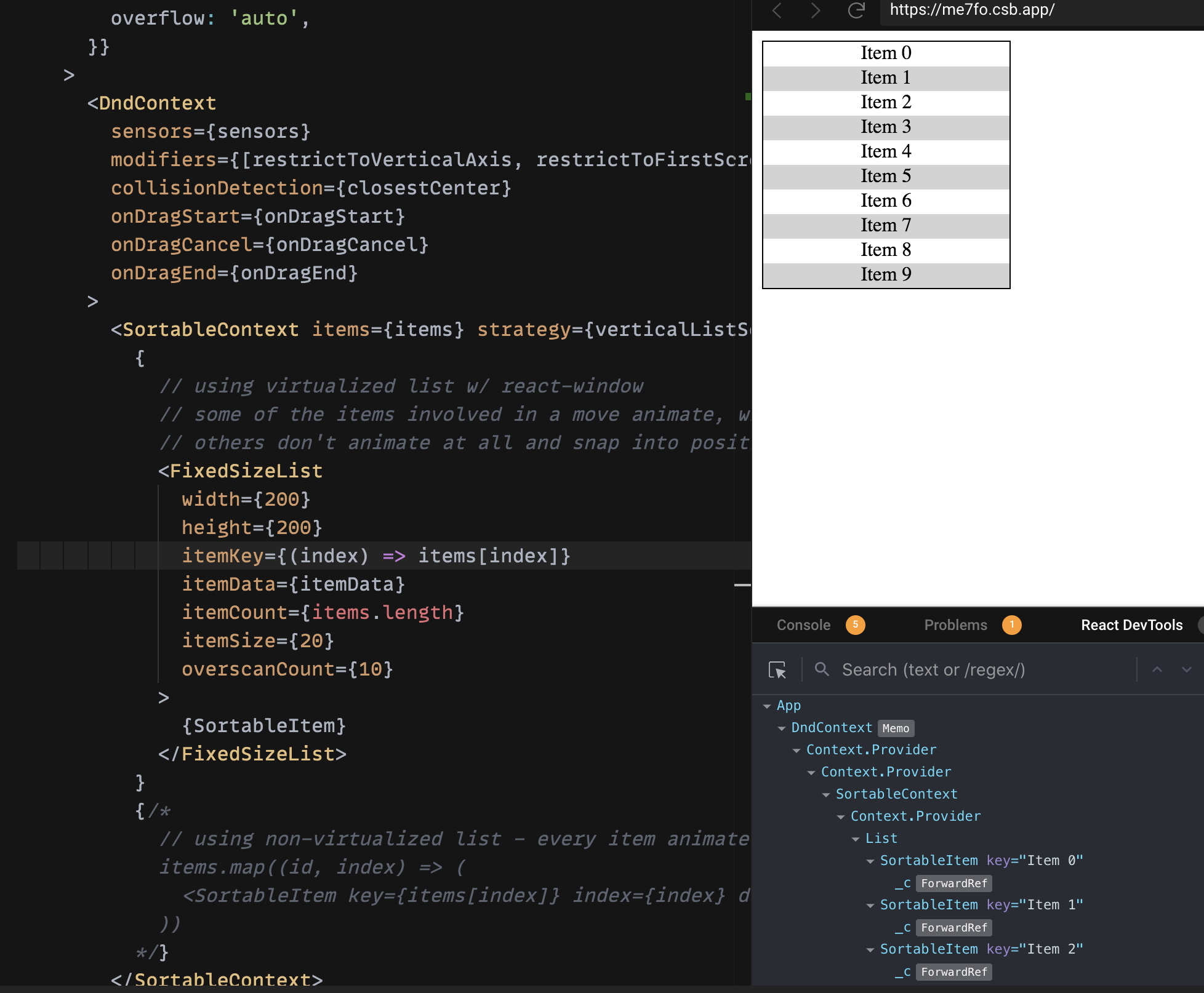 Inconsistent multi-sort animations with virtualized lists · Issue #96 · clauderic/dnd-kit · GitHub