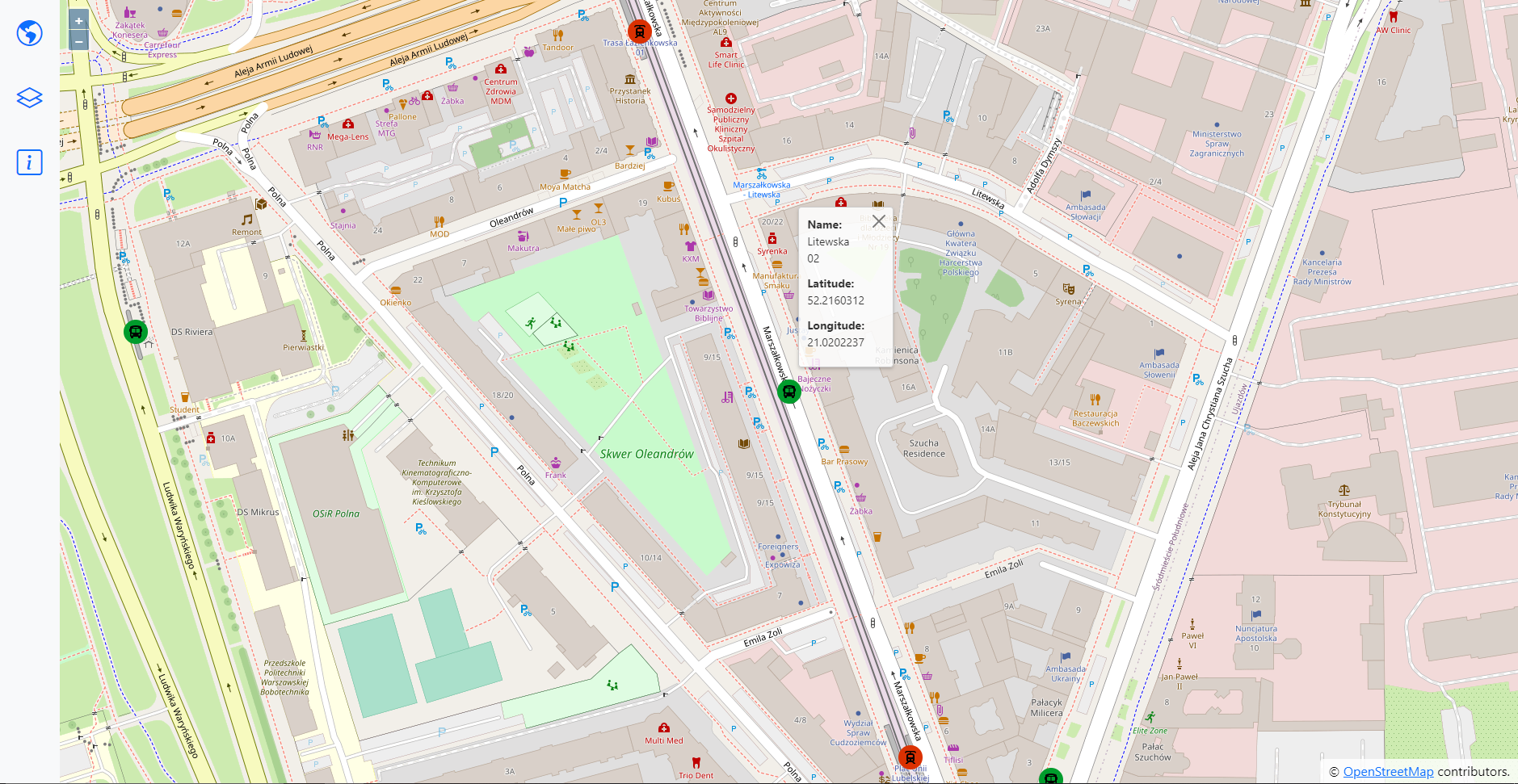 GitHub - GrandeSergio/Warsaw_Public_Transport_Map: Interactive map