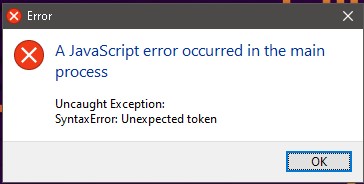 A Javascript error occurred in the main process · Issue #1288 · minbrowser/min · GitHub