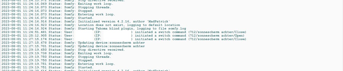 Somfy device has no status update in Domoticz · Issue #55 · MadPatrick/somfy · GitHub