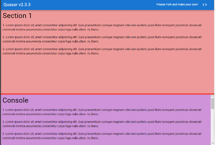Create console that can be resized · quasarframework quasar · Discussion #11430 · GitHub