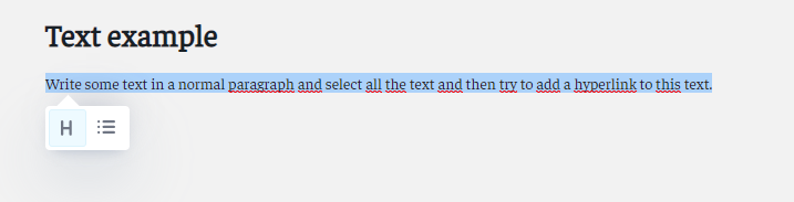 Hyperlink button not showing when select all the text of a paragraph · Issue #1158 · codex-team ...
