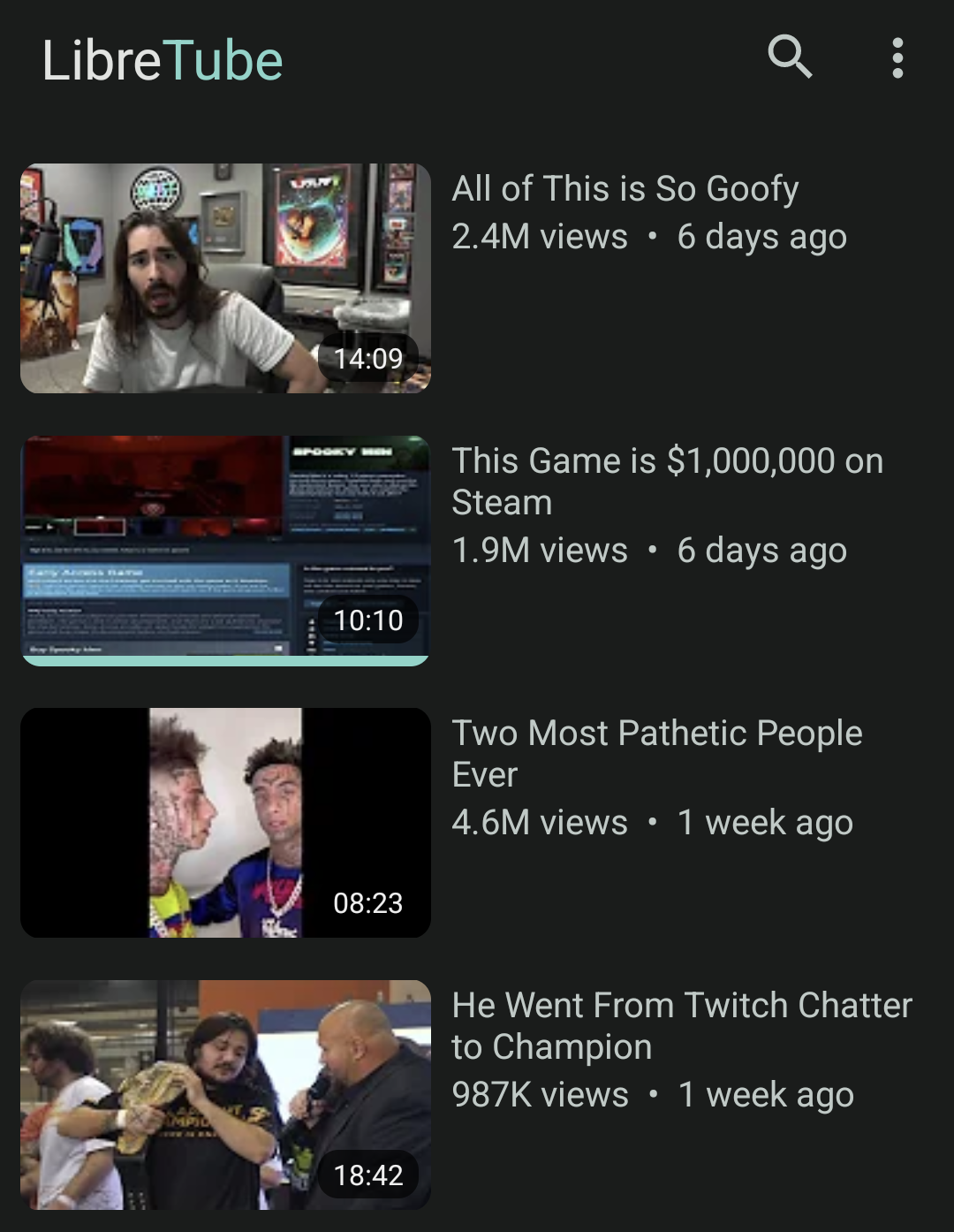 Upload date "0 weeks ago" in feed · Issue #4493 · libre-tube/LibreTube · GitHub