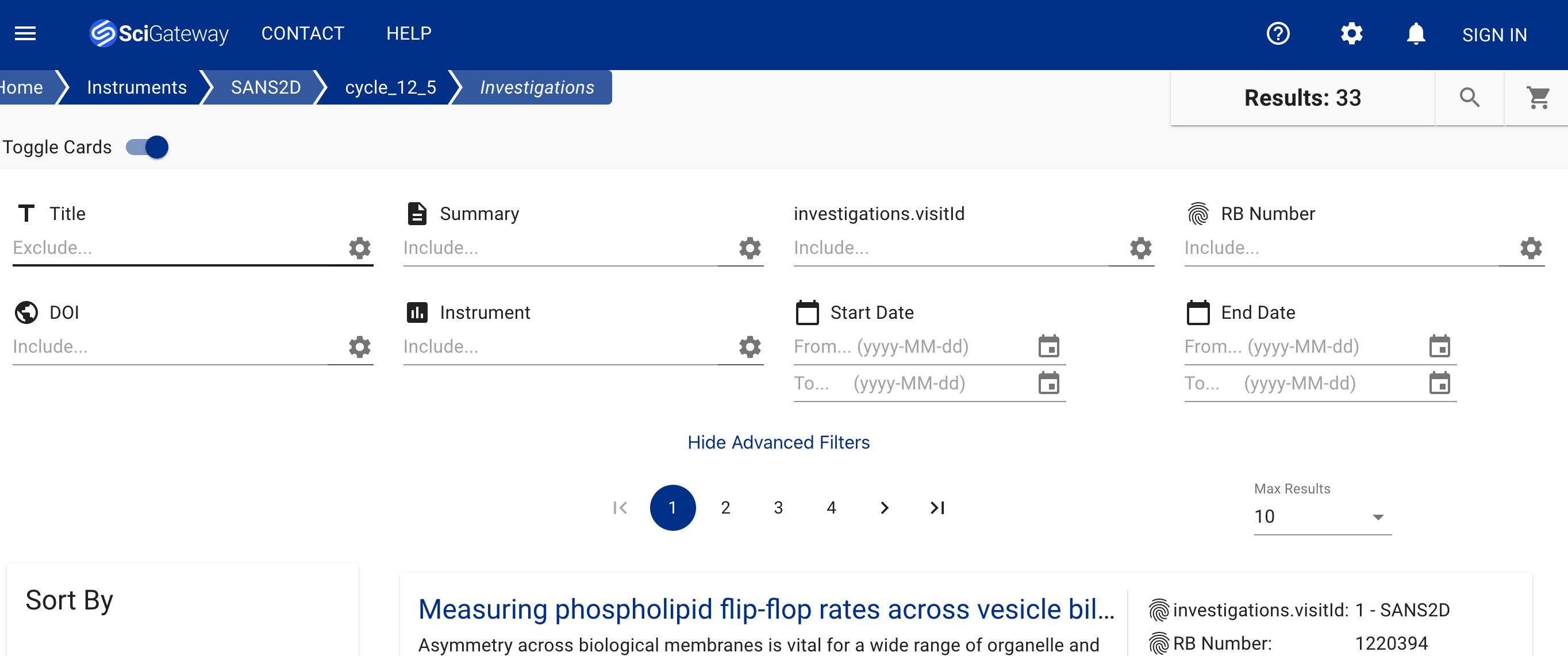 Fix display of investigation.visitId label · Issue #696 · ral-facilities/datagateway · GitHub