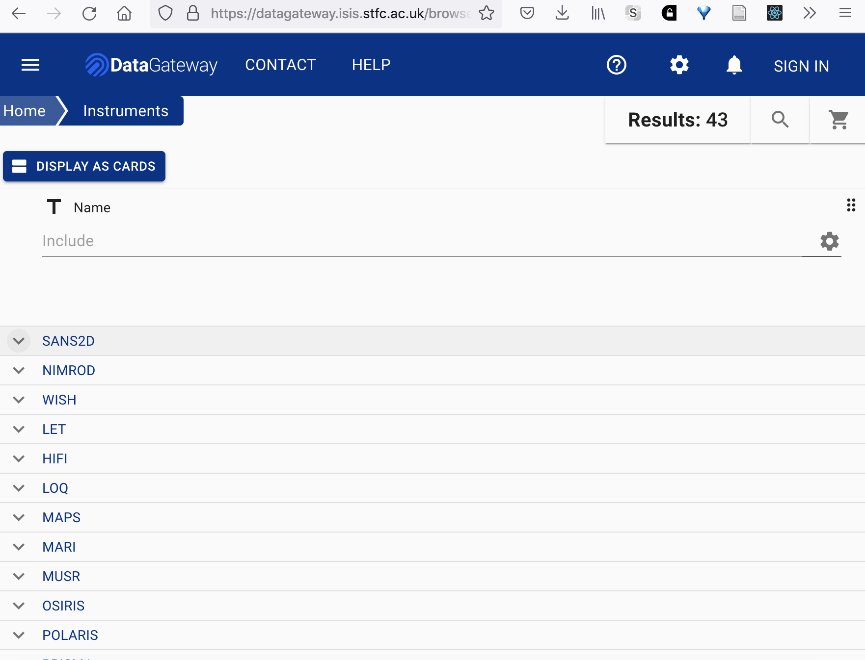 Browse main page · Issue #872 · ral-facilities/datagateway · GitHub