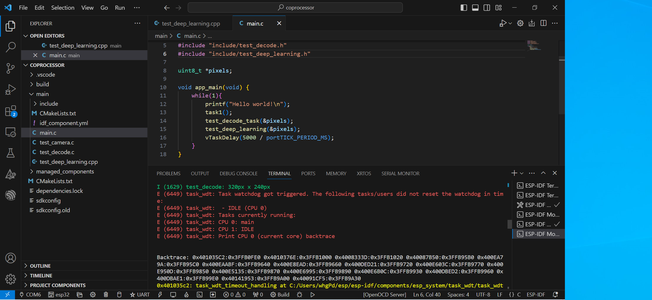 Error with Task watchdog got triggered (IDFGH-11482) · Issue #12609 · espressif/esp-idf · GitHub