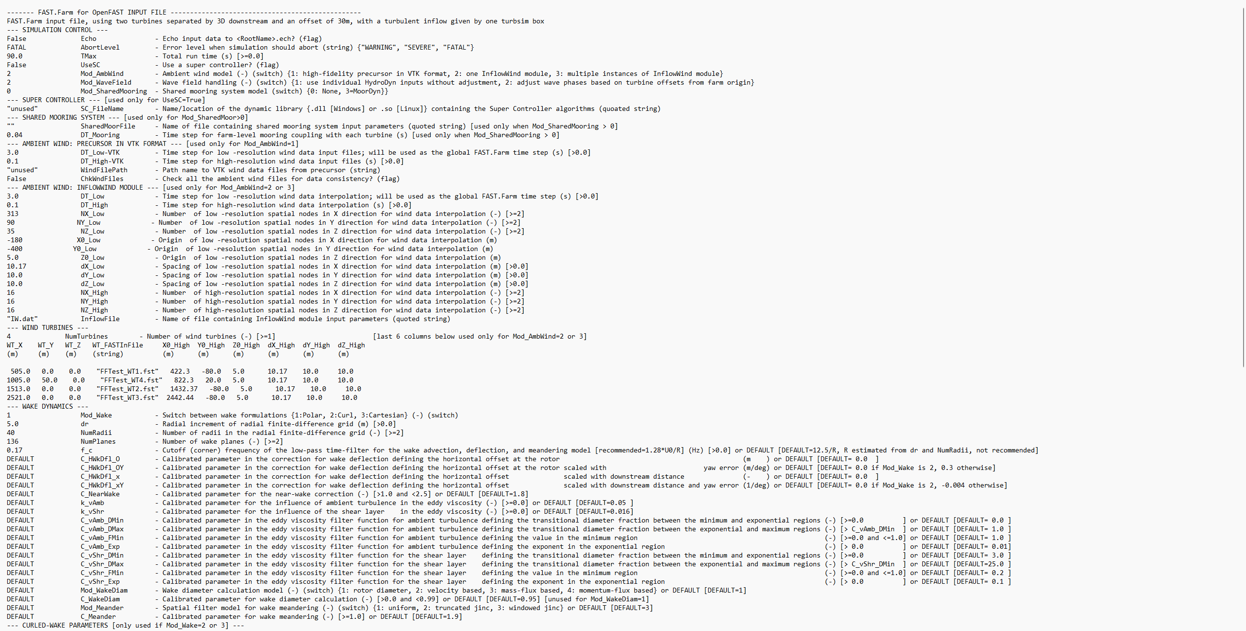 Some Questions Of Running Fastfarm · Issue 1724 · Openfastopenfast · Github 
