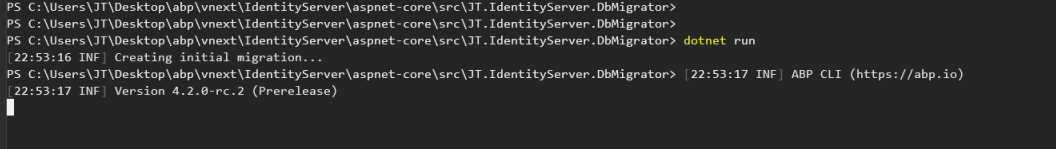 DbMigrator error · Issue #7372 · abpframework/abp · GitHub