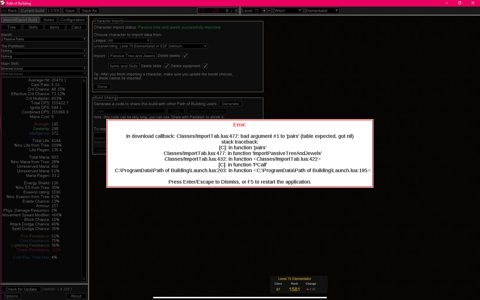 Error When Importing Passive Tree and Jewels Over Top of an Existing Build · Issue #581 ...
