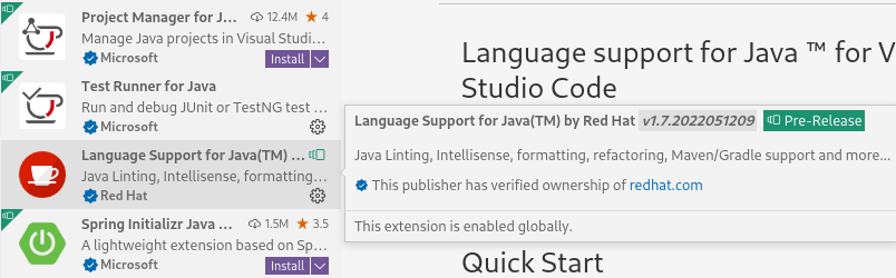 Support publishing pre-release versions · Issue #2285 · redhat-developer/vscode-java · GitHub