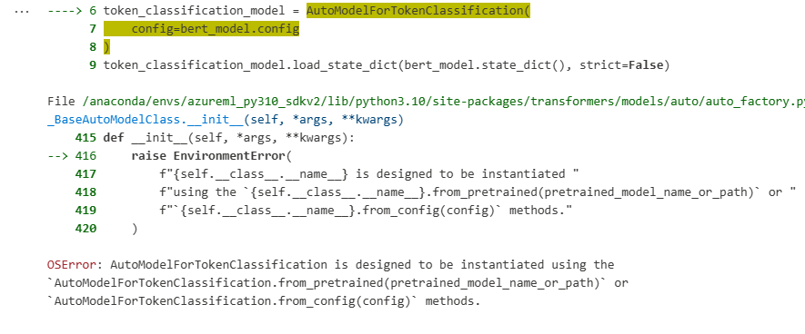 FT: Modifying Model through AutoModel Class for Fine Tuning throwing ... FT: Modifying Model through AutoModel Class for Fine Tuning throwing ...