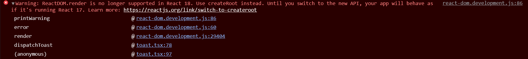 Replace ReactDom.render with root.render · Issue #736 · fkhadra/react-toastify · GitHub