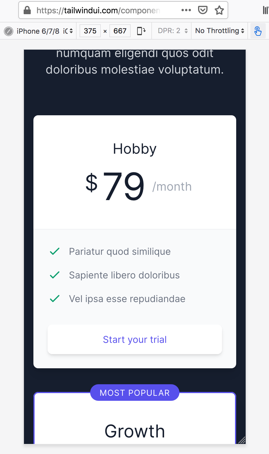 Three-tier pricing component has height issues for left/right tiers · Issue #77 · tailwindlabs ...