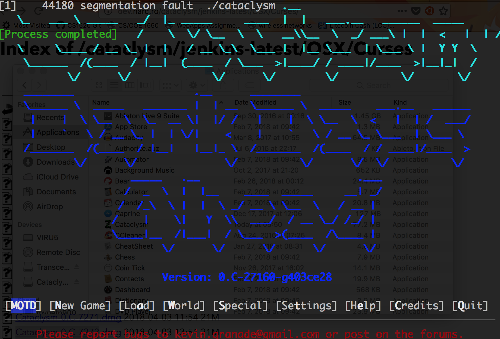 Seg Fault on loading Main Menu · Issue #23358 · CleverRaven/Cataclysm-DDA · GitHub