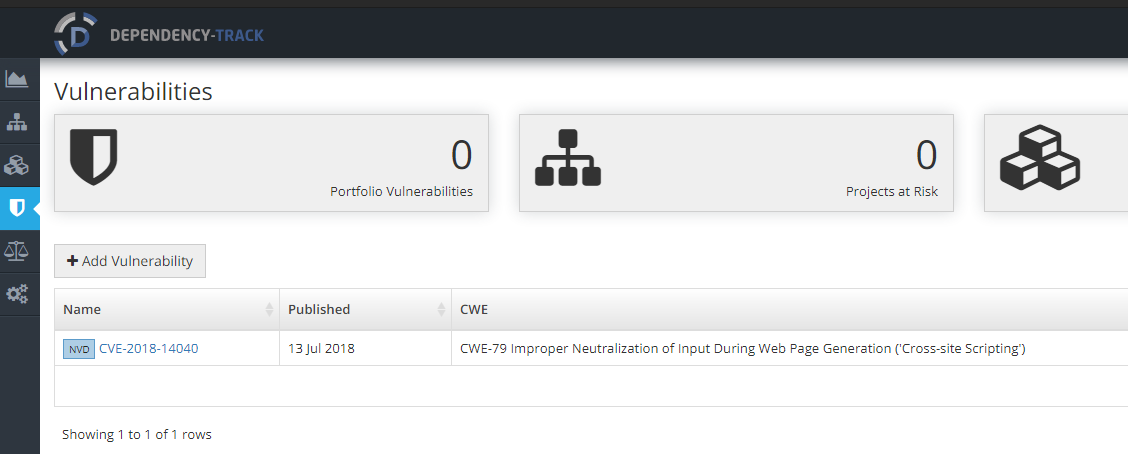 DTrack not displaying vulnerable components · Issue #506 · DependencyTrack/dependency-track · GitHub