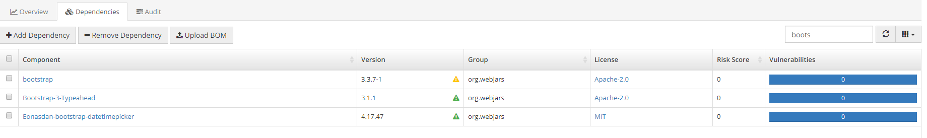 DTrack not displaying vulnerable components · Issue #506 · DependencyTrack/dependency-track · GitHub