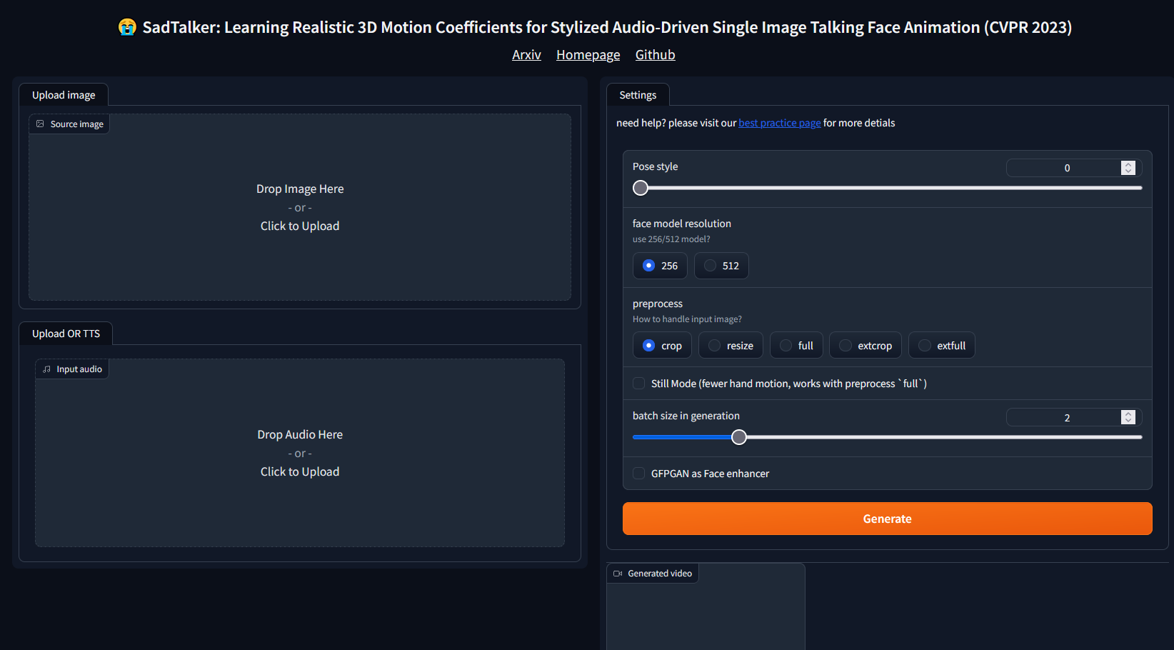 how can i update sad talker to the last vesion · Issue #626 · OpenTalker/SadTalker · GitHub