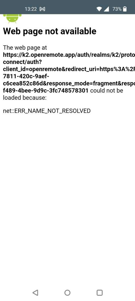 App: 'Web page not available' when app runs in background/phone closed for a while. · Issue ...
