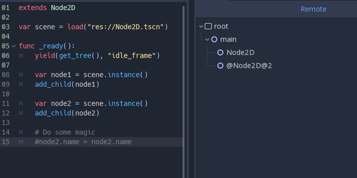 Node renaming filters out the at signs · Issue #33068 · godotengine/godot · GitHub