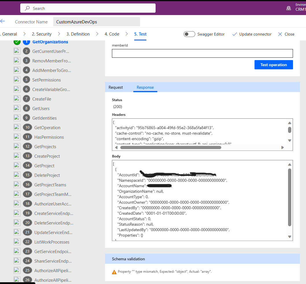 Alm Accelerator Bug Custom Connector Response Type Mismatch · Issue 6271 · Microsoftcoe