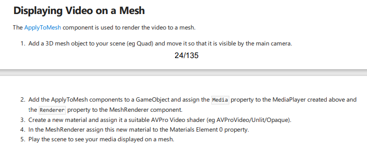 trial version apply to mesh not working · Issue #1585 · RenderHeads/UnityPlugin-AVProVideo · GitHub