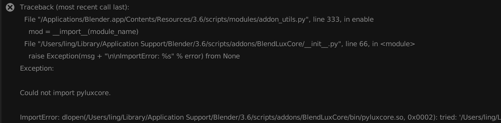 Blender 3.6 cannot install BlendLuxCore2.7 plugin · Issue #846 · LuxCoreRender/BlendLuxCore · GitHub
