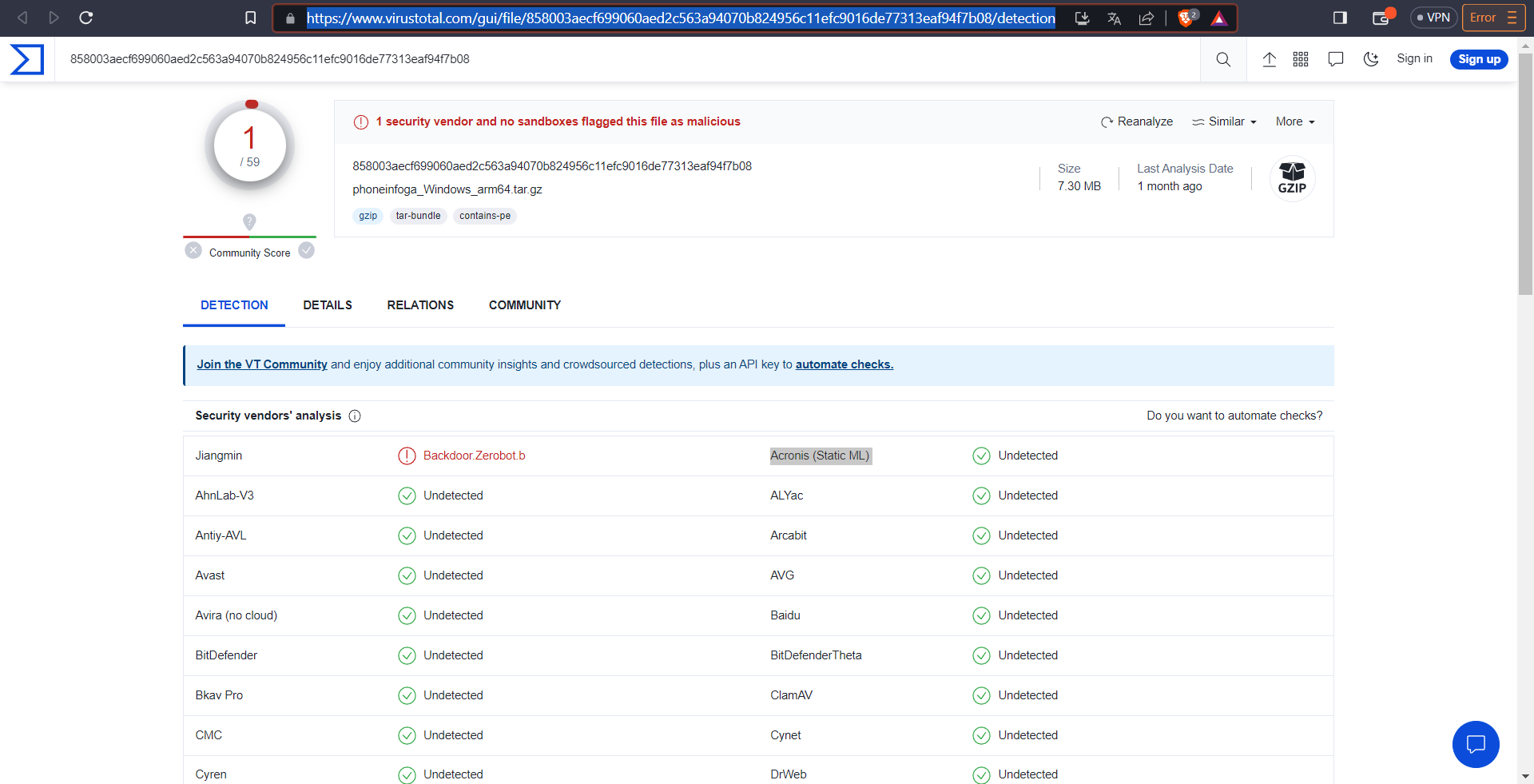 Backdoor.Zerobot.b · Issue #1315 · sundowndev/phoneinfoga · GitHub