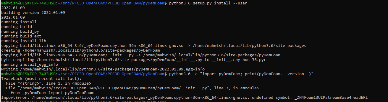 Error in building pyDemFoam Module in Linux · Issue #1 · Python-Zhou/PFC-public · GitHub