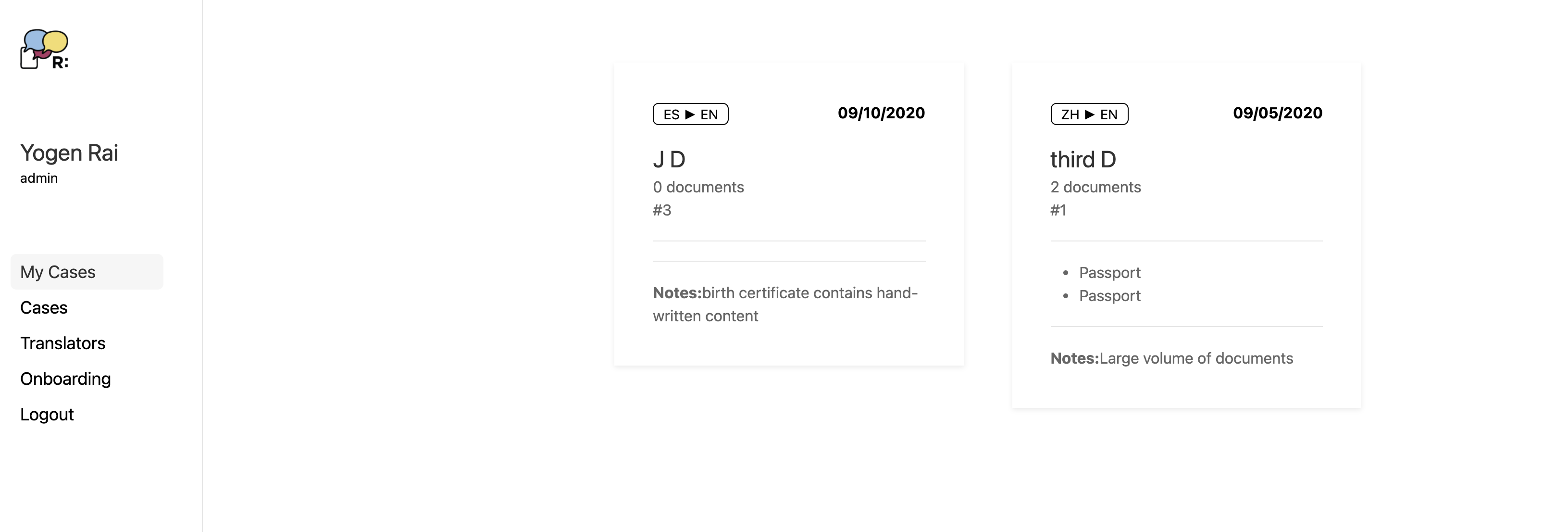 MyCases page needs better presentation · Issue #69 · Respond-Crisis-Translation/rct-portal · GitHub