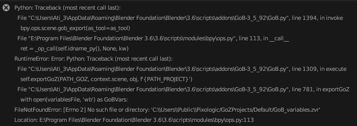 not working · Issue #421 · JoseConseco/GoB · GitHub