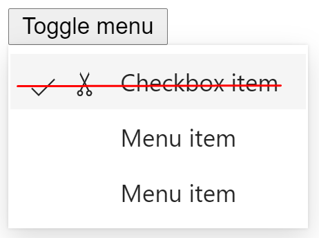 Menu: in v9 an icon in "checkbox" is misaligned · Issue #19102 ...