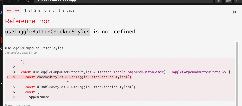 [Bug]: `CompoundButton` has broken story "As Toggle Button" after export · Issue #23233 ...