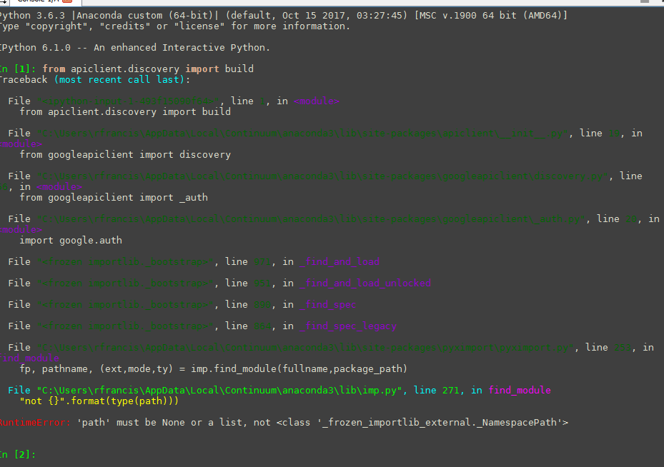 RuntimeError on import · Issue #6072 · spyder-ide/spyder · GitHub