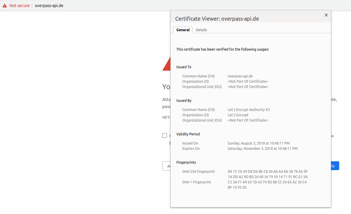 SSL in API is failing (expired certs) · Issue #515 · drolbr/Overpass-API · GitHub