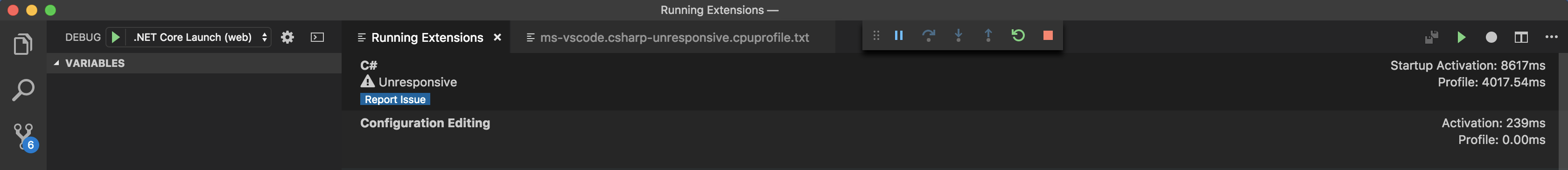 Extension Causes High Cpu Load Vscode Freezes When A Request To The Server Is Made Net Core