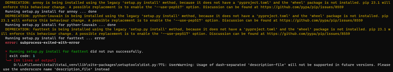 Fasttext Did Not Run Succesfully · Issue 531 · Neumltxtai · Github 