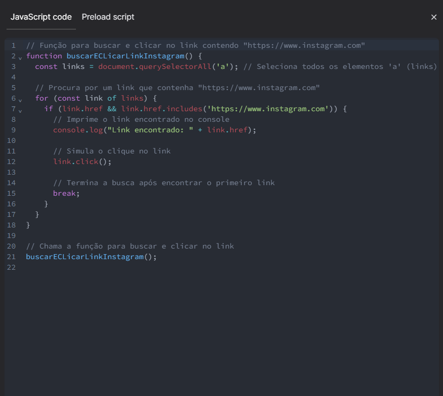 Could not establish connection to the active tab in Javascript block · Issue #1310 · AutomaApp ...