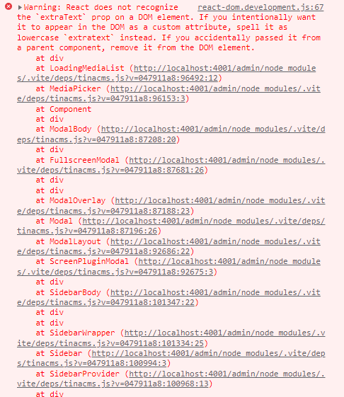 Console Errors In Barebones Starter · Issue 3857 · Tinacms Tinacms · Github