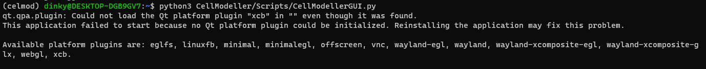 Could Not Load Qt Platform Plugin When Running Setuppy · Issue 46 · Cellmodellercellmodeller