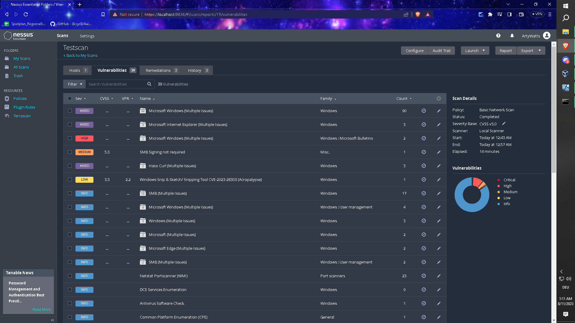 GitHub - ArtyWatts/Nessus-Vulnerability-Scanning