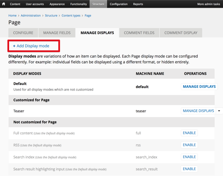 [UX] Change "View mode" to "Display mode" to avoid confusion with views ...
