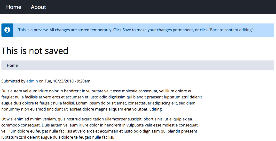 [UX] "This is a preview. ..." message should be a warning and should be persistent. · Issue ...