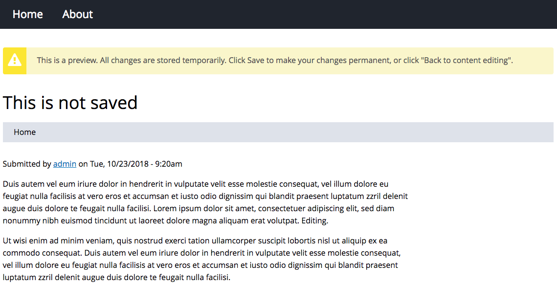 [UX] "This is a preview. ..." message should be a warning and should be persistent. · Issue ...