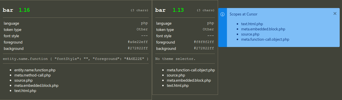 Monokai PHP Syntax Highlighting Broken on New Release · Issue #30500 · microsoft/vscode · GitHub