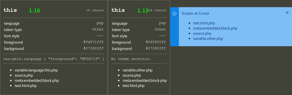 Monokai Php Syntax Highlighting Broken On New Release · Issue 30500 · Microsoftvscode · Github 9677