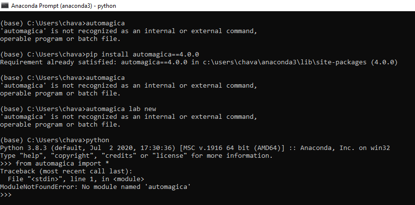 ModuleNotFoundError: No module named 'automagica' · Issue #147 ...