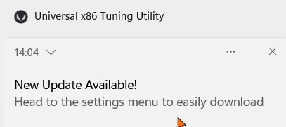 [BUG] 2.0.1 update loop · Issue #119 · JamesCJ60/Universal-x86-Tuning-Utility · GitHub