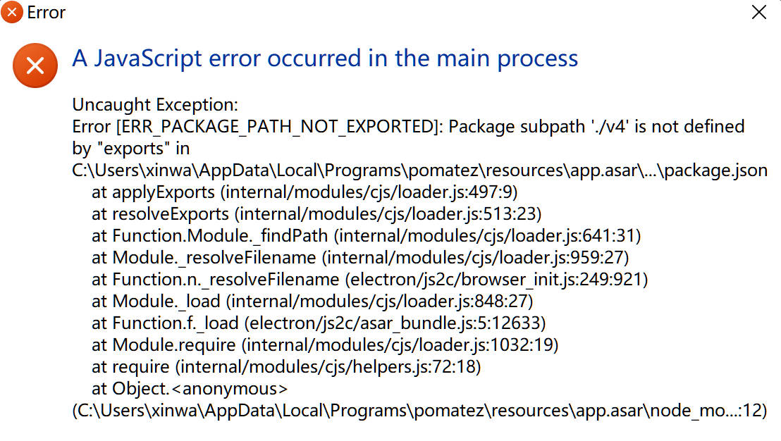 Bug Report Cannot Open V1 2 On Windows 11 · Issue 246 · Zidoro Pomatez · Github