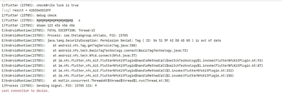 Nfckit Compatibility Issue With Nfc Manager Library In Andriod 13 · Issue 107 · Nfcimflutter 5282